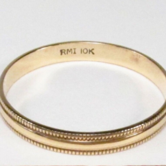 Jewelry | Vintage Rmi 1k Gold 3mm Womens Wedding Band | Poshmark